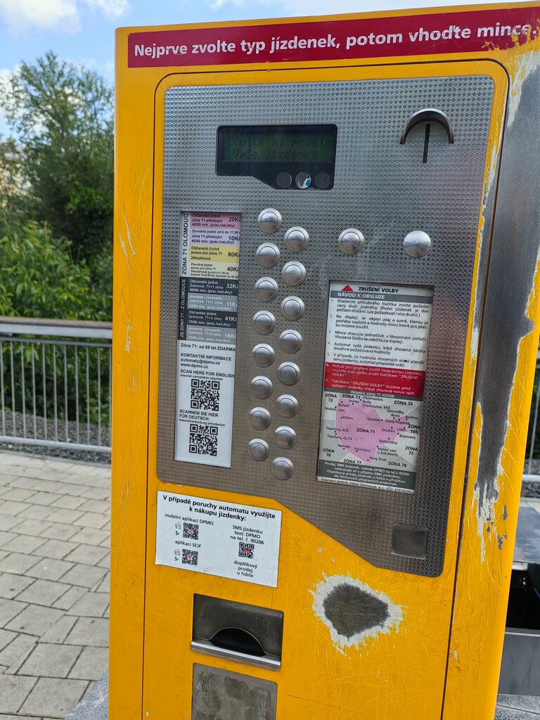 Toplu taşıma durağı Šantovka, Olomouc, foto