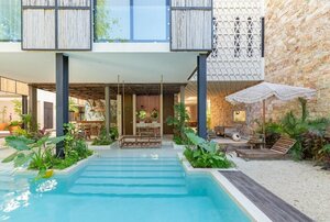Stylish Charming 2br Apartment Aldea Zama Insta-worthy Pool Uncovered Patio Terrace (Quintana Roo, Tulum), otel  Tulum'dan