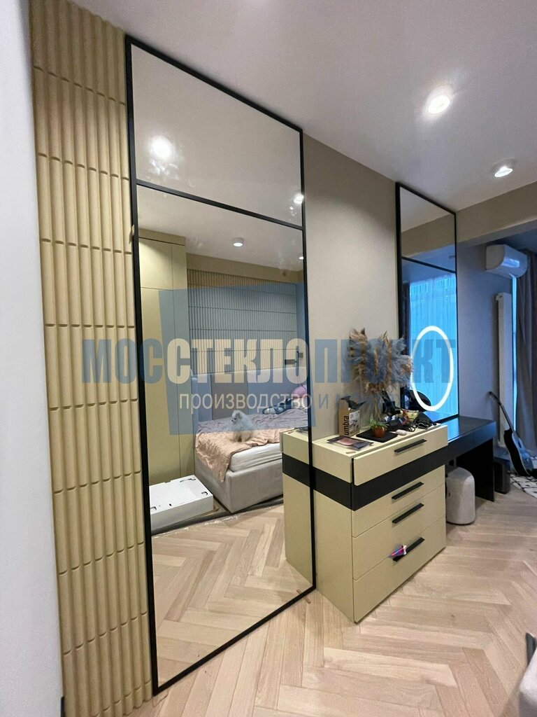 Ayna yapımı ve montaj hizmetleri Mosstekloproekt, Moskova, foto