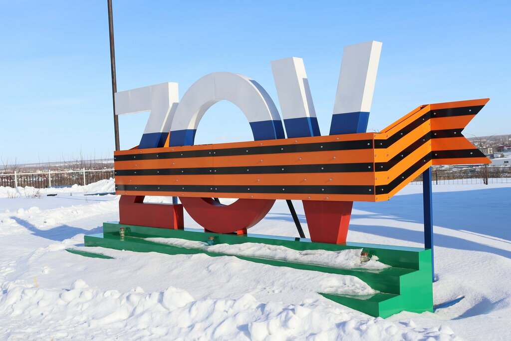 Anıt levhası, anıt taş ZoV, Lebedian, foto