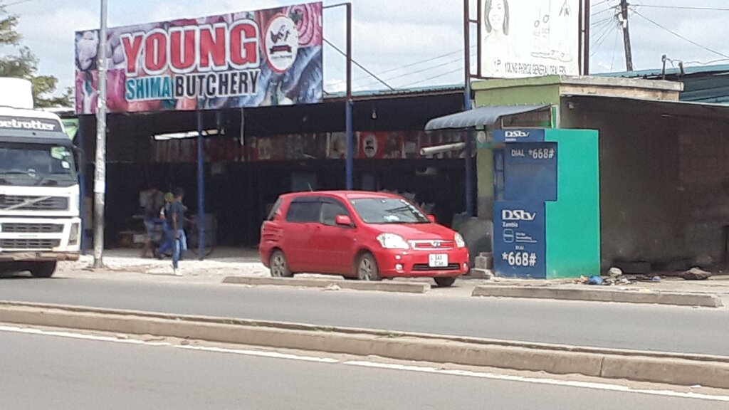 Kasap, şarküteri Young Phiroz General Dealers, Lusaka, foto