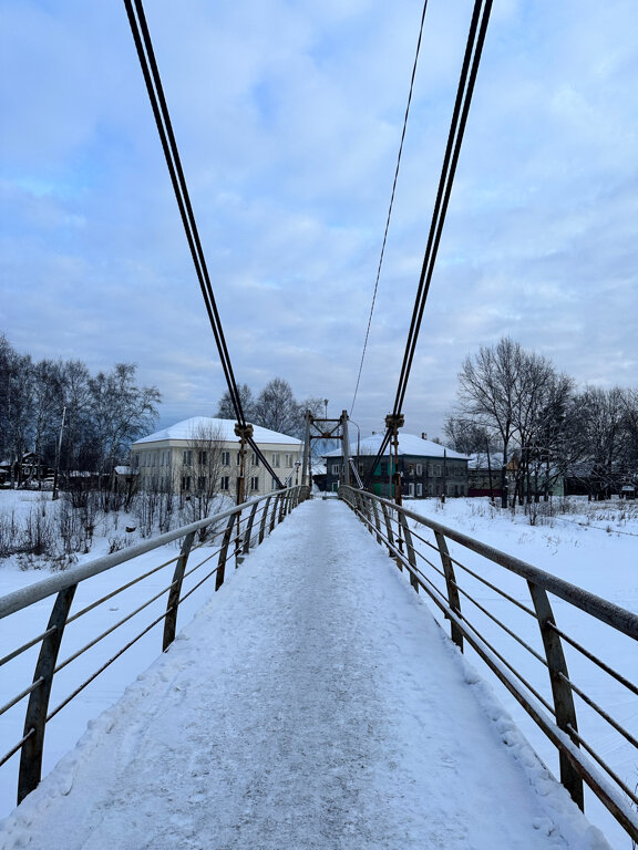 Turistik yerler Пешеходный мост подвесного типа, Karelya, foto