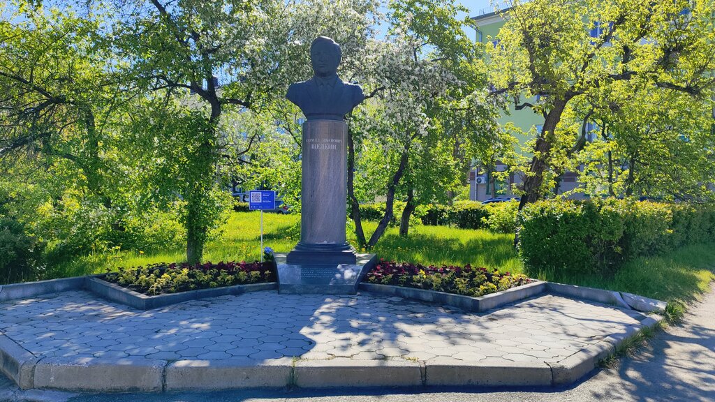Anıt, heykel K.I. Shchelkin, Snejinsk, foto