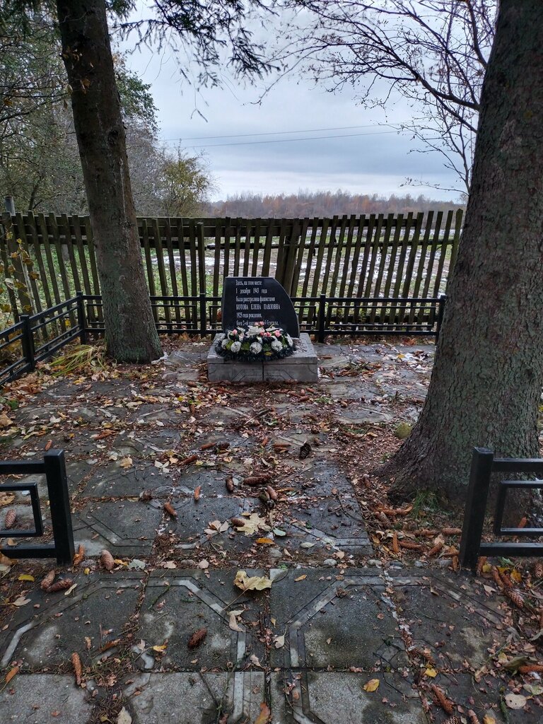 Anıt, heykel Место расстрела юной партизанки, Pskovskaya oblastı, foto