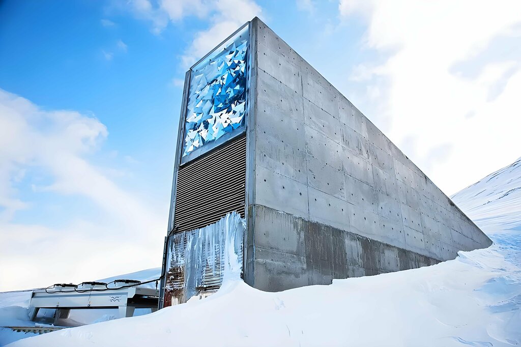 Soğuk hava tesisi Svalbard Global Seed Vault, Svalbard, foto