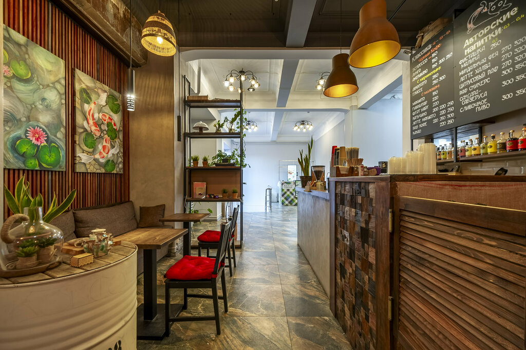 Kahve dükkanları Koi Coffee, Moskova, foto