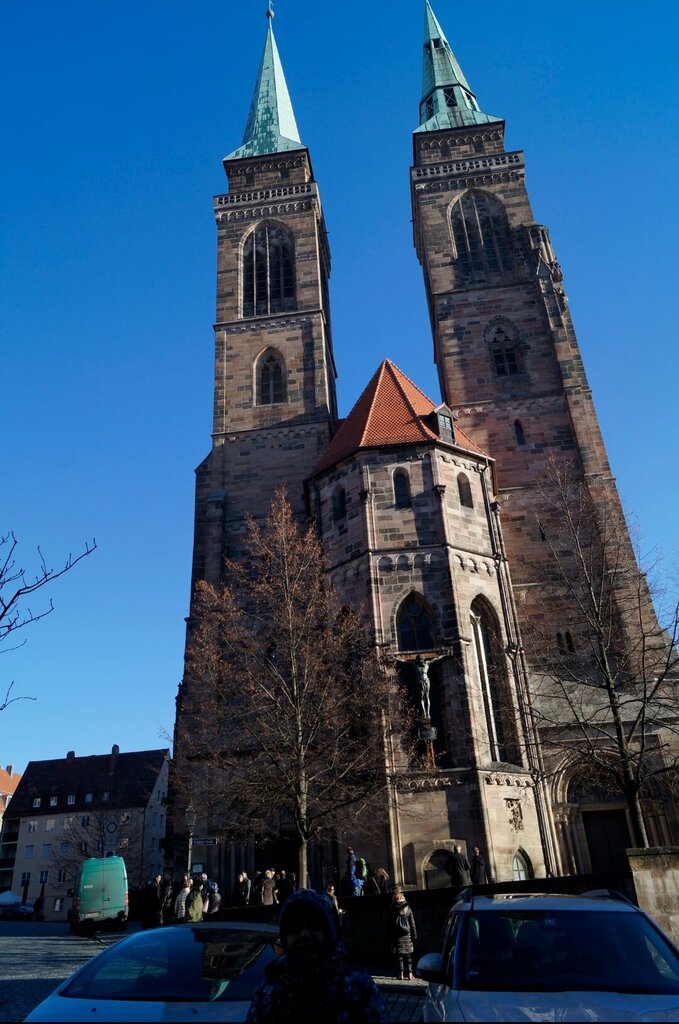 Protestan kilisesi Sebalduskirche, Nurnberg, foto