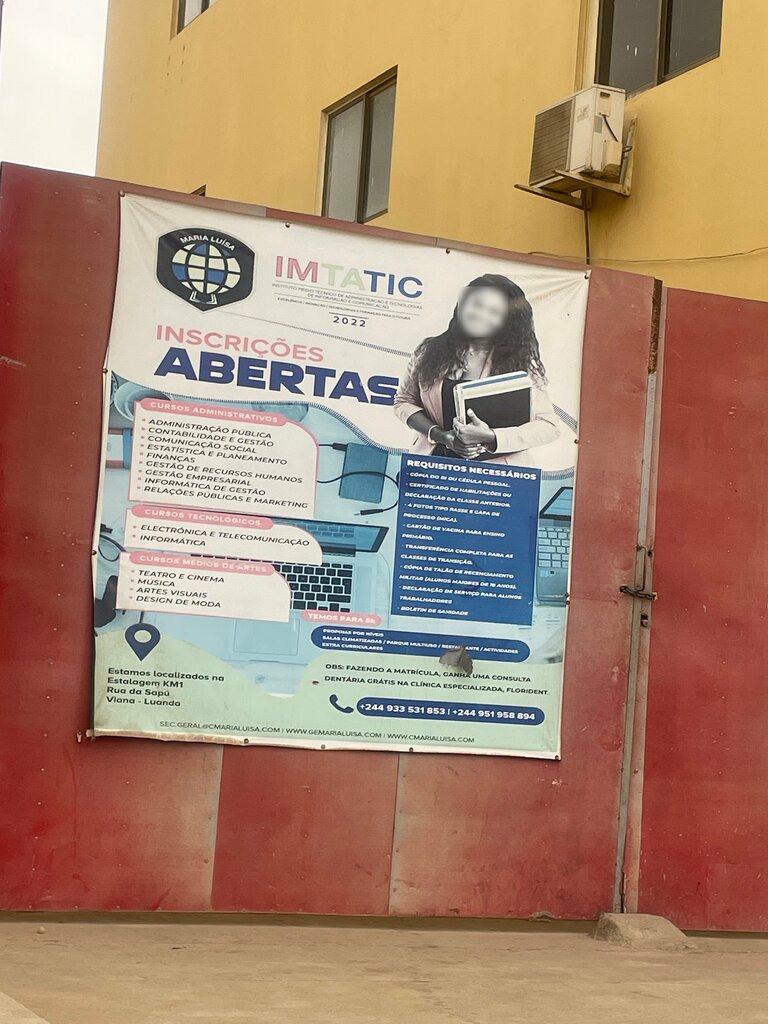 Meslek yüksekokulu IMTATIC-instituto Médio Tecnico de Administração e tecnologias de informação e comunicação, Loanda, foto