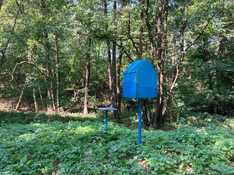Şapel, haç anıtı Муранская часовня Пресвятой Богородицы, Samarskaya oblastı, foto