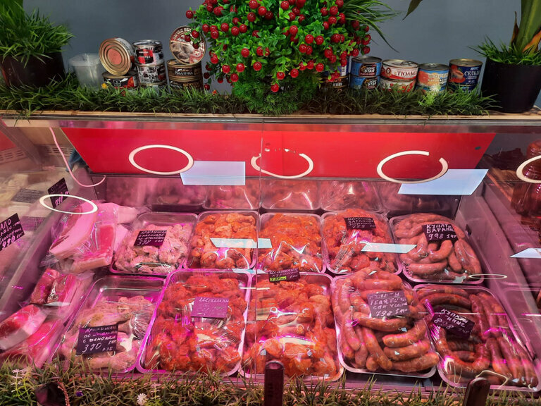 Kasap, şarküteri Мясо рыба, Moskova ve Moskovskaya oblastı, foto