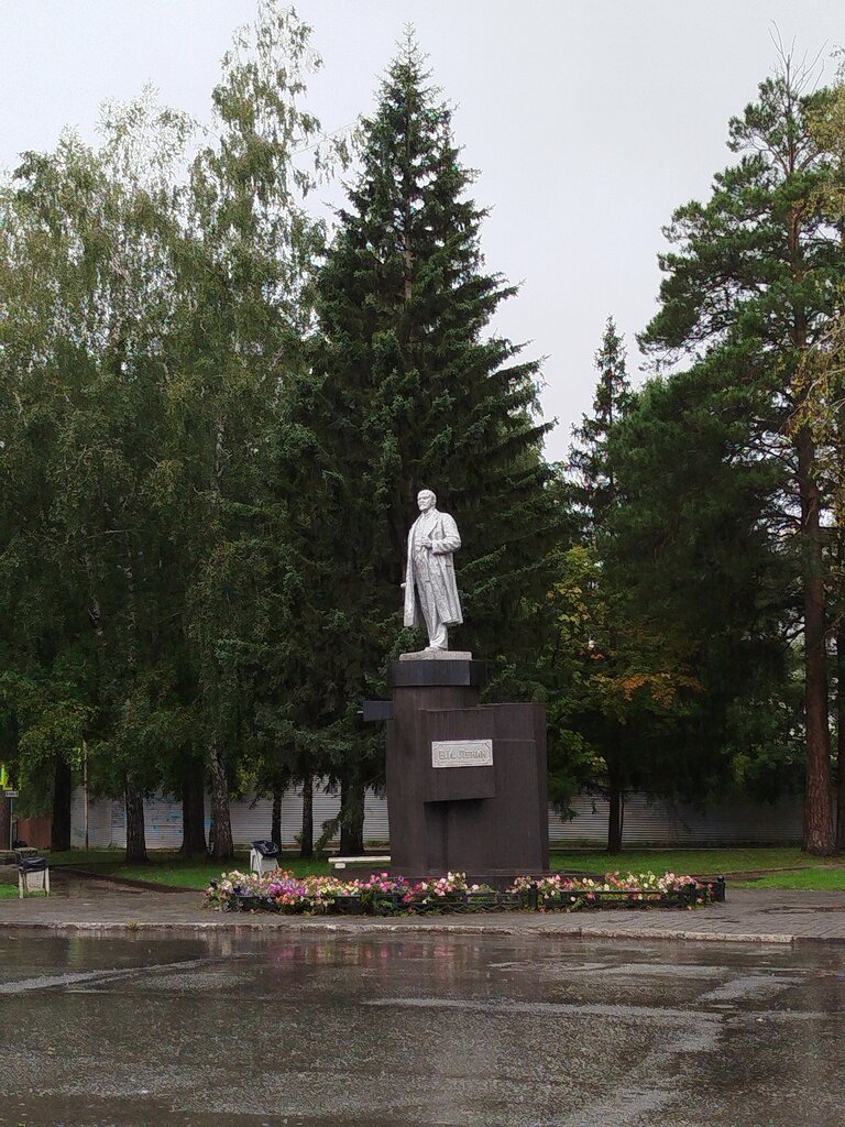 Anıt, heykel В.И. Ленин, Novosibirsk, foto