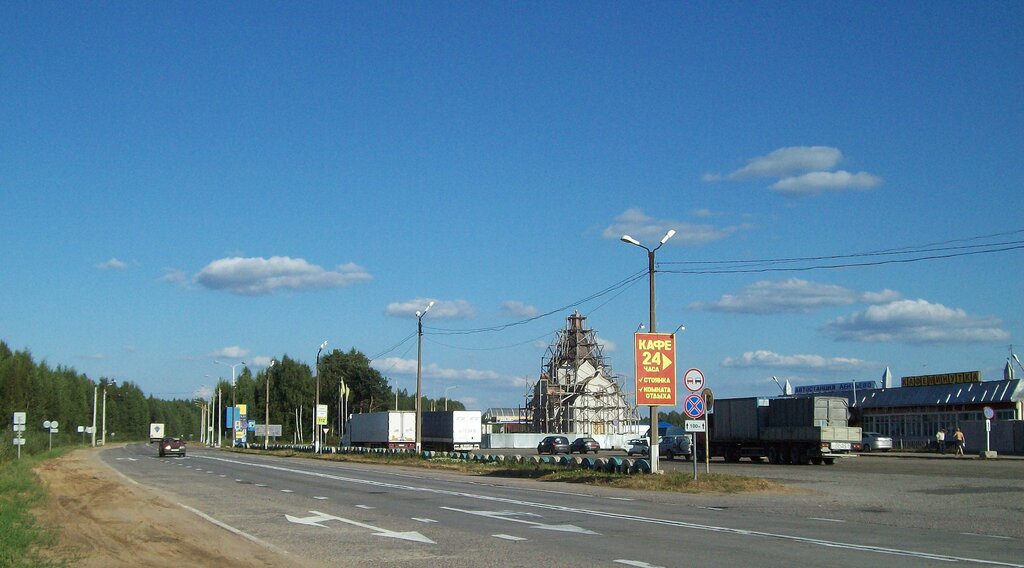 Şapel, haç anıtı Часовня Николая Чудотворца, Vologodskaya oblastı, foto