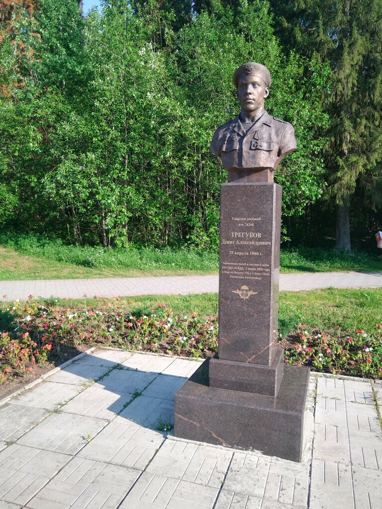 Anıt, heykel Бюст Дениса Трегубова, Çusovoy, foto