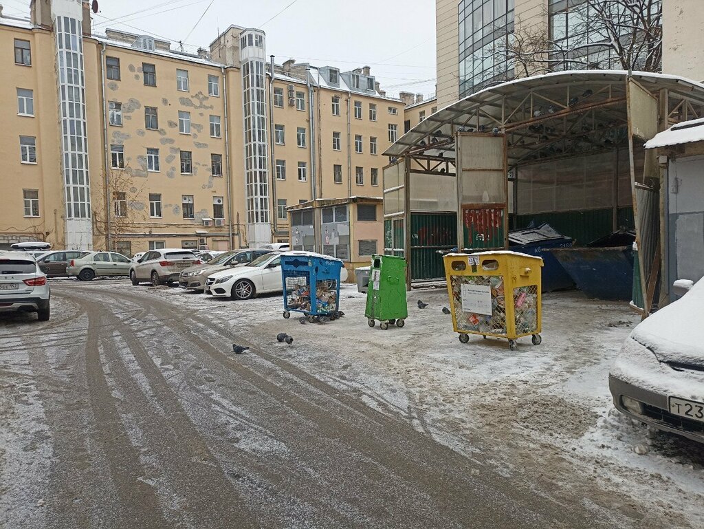 Ayrı çöp toplama noktası Петро-Васт, Saint‑Petersburg, foto