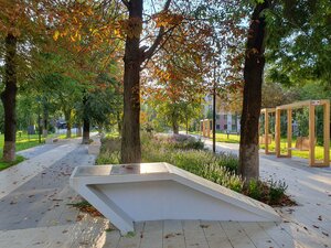 Мемориальная табличка (Moscow Region, Reutov, skver Pobedy), anıt levhası, anıt taş  Reutov'dan
