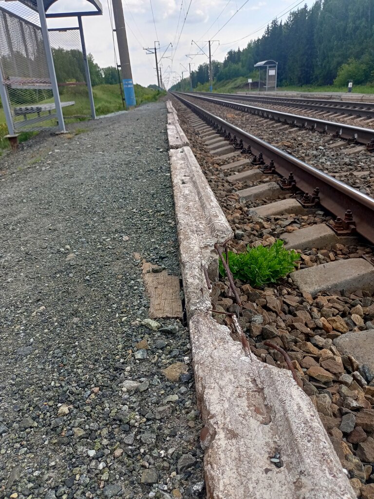 Tren istasyonu остановочный пункт Свобода, Sverdlovskaya oblastı, foto