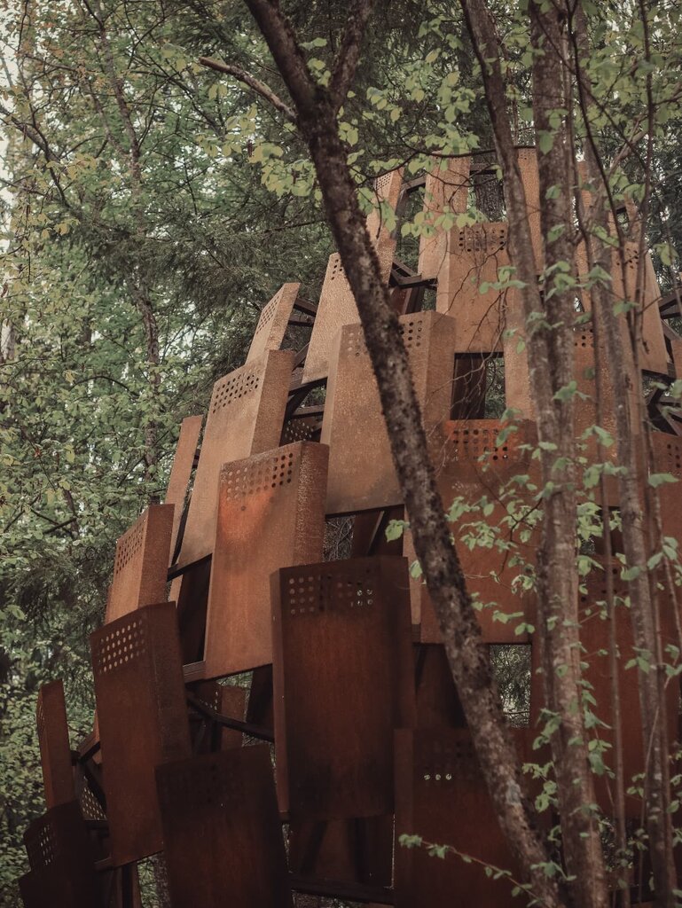 Turistik yerler Shadow pavilion, Kalujskaya oblastı, foto