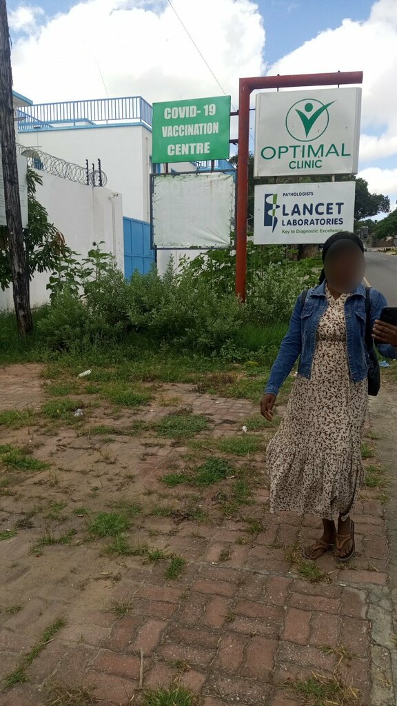 Aşılama noktası Covid 19 vaccination center, Lusaka, foto