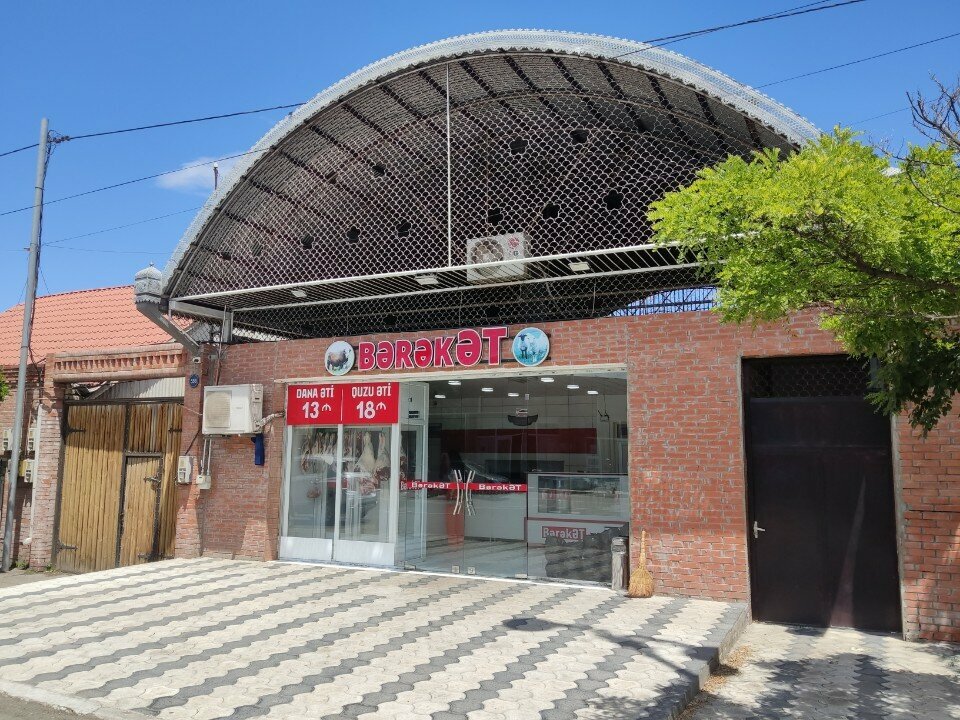 Kasap, şarküteri Bərəkət ət dükanı, Gence, foto