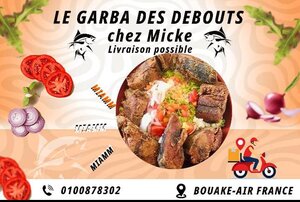 Garba des Debouts (Vallée du Bandama, Gbeke, Bouaké), restoran  Bouake'den