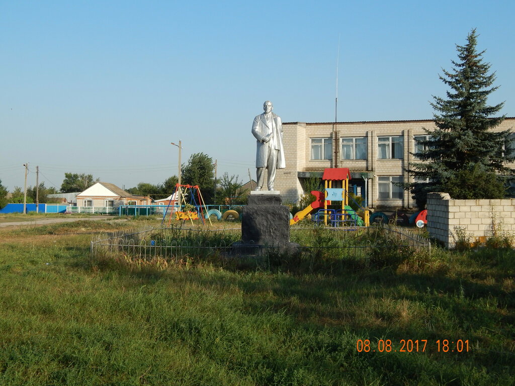 Anıt, heykel В.И. Ленин, Rostovskaya oblastı, foto