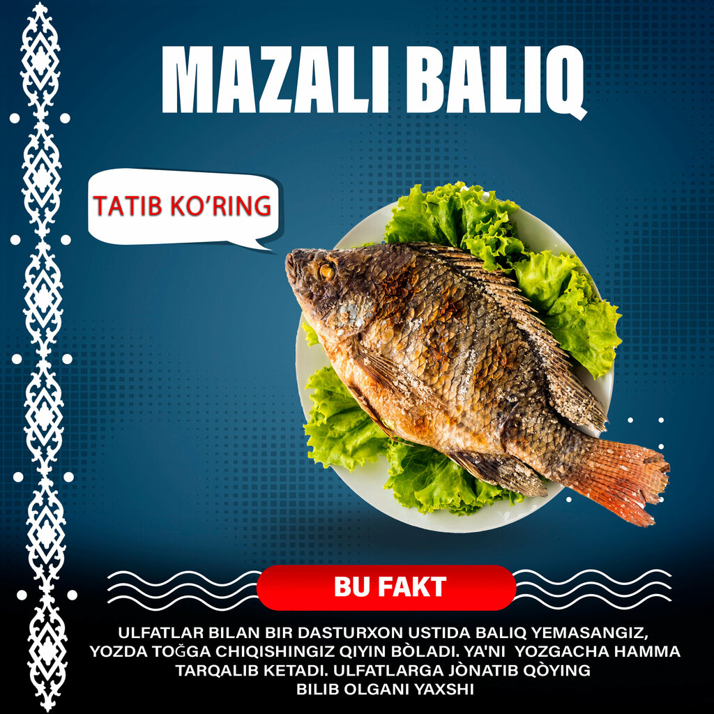 Balık ve deniz ürünleri Ulfat Baliq, Taşkent, foto