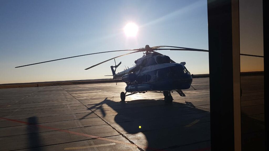 Helikopter pisti вертолетная площадка Горка-1, Yamal‑Nenets Özerk Bölgesi, foto