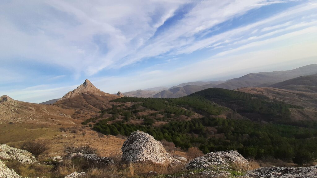 Dağ zirvesi Гора Куроча, Kırım Cumhuriyeti, foto