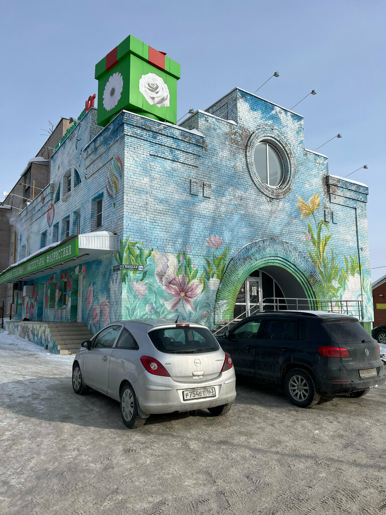 Sokak sanatı Объект стрит-арта Цветы, Samara, foto