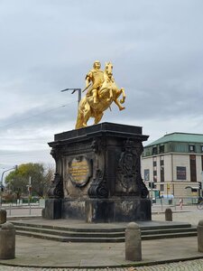 Goldener Reiter (Neustädter Markt No:14, Dresden, Stadt Dresden), park, sokak heykeli  Dresden'den