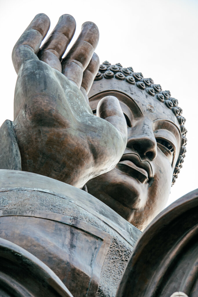 Anıt, heykel Tian Tan Buddha, Hong Kong, foto