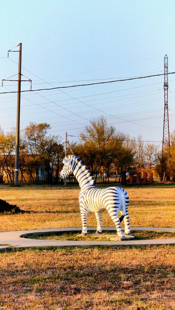 Park, sokak heykeli Зебра, Krasnodarski krayı, foto