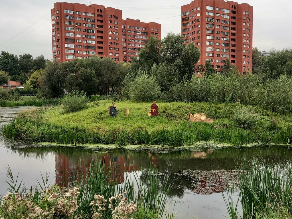 Park, sokak heykeli Мыт на Яузе, Mytişçi, foto