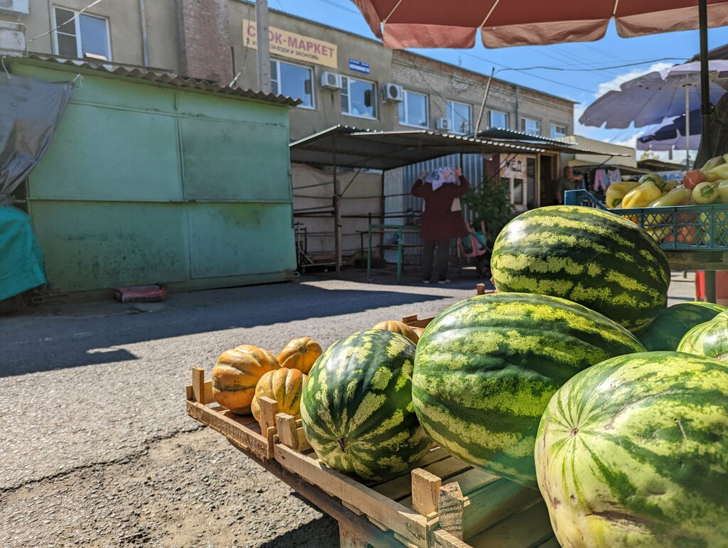 Pazarlar ve çarşılar Velikoknyazhesky rynok, Proletarsk, foto