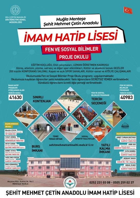 Lise Şehit Mehmet Çetin Anadolu İmam Hatip Lisesi, Menteşe, foto