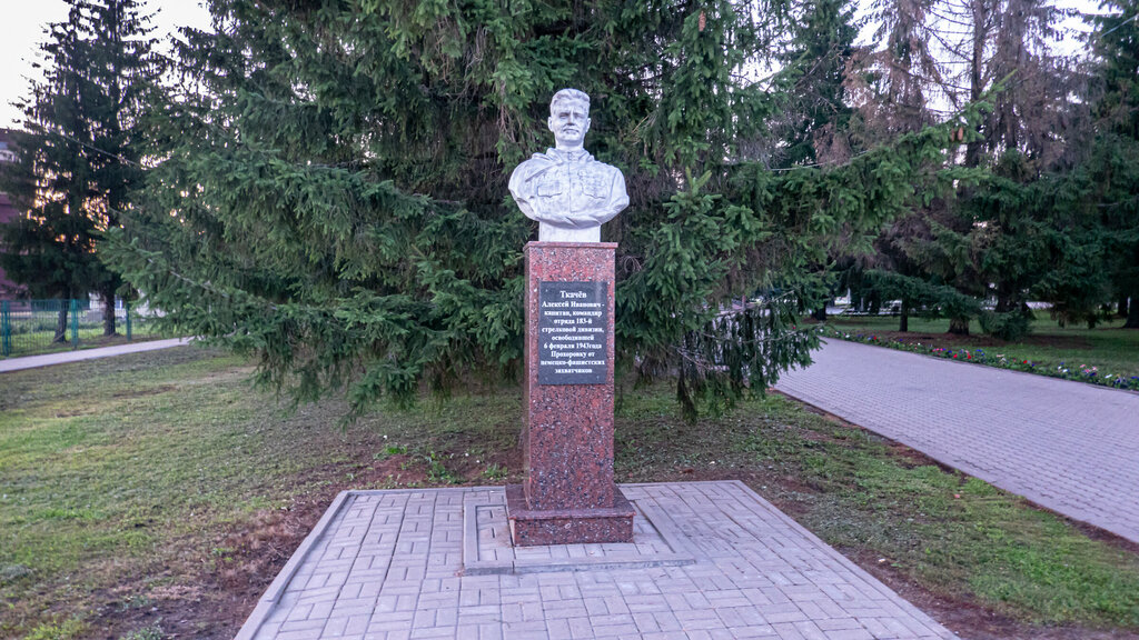 Anıt, heykel Бюст капитана А.И. Ткачёва, Belgorodskaya oblastı, foto
