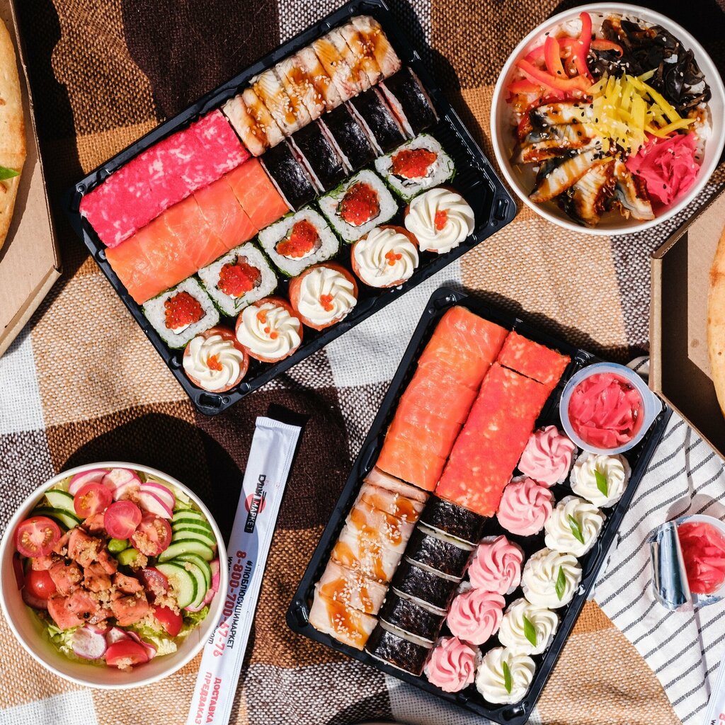 Suşi restoranı Sushi-Market, Anjero‑Sudjensk, foto