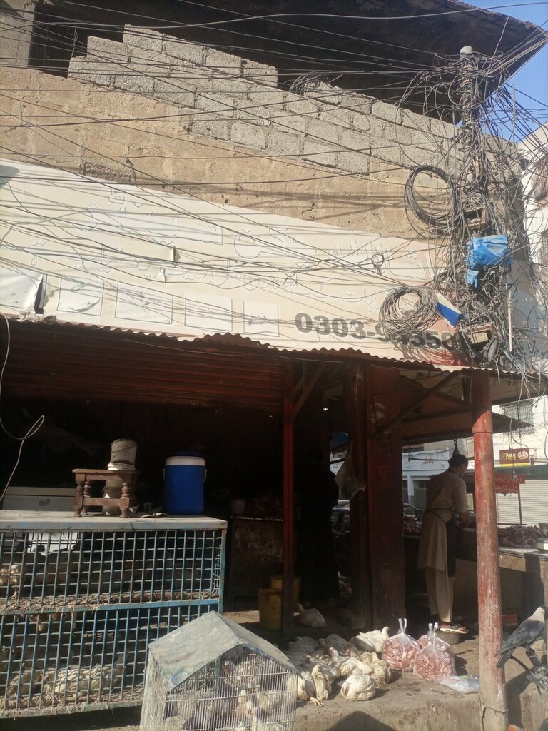 Kasap, şarküteri Mashallah Chicken Center, Karaçi, foto