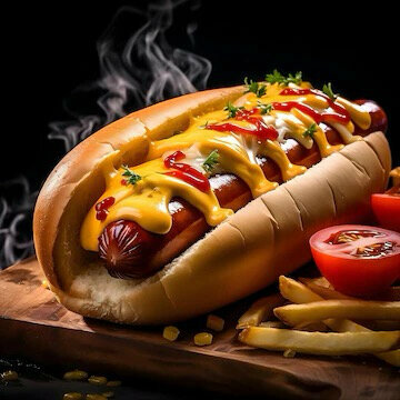 Fast food Hot panda dogs, Saint‑Petersburg, foto