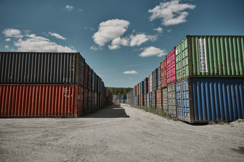 Konteynerler Tetra, container terminal, Yekaterinburg, foto