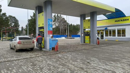 Benzin istasyonu Topline, Omskaya oblastı, foto