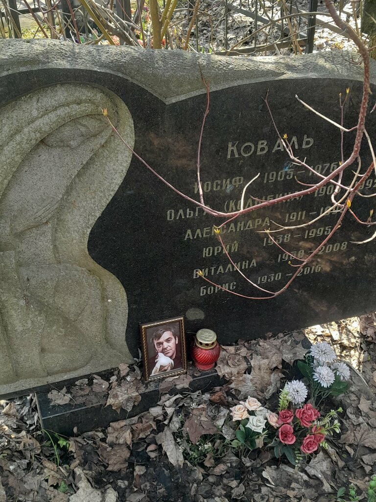 Ünlü kişilerin mezarları Писатель Юрий Иосифович Коваль 1938-1995, Moskova ve Moskovskaya oblastı, foto