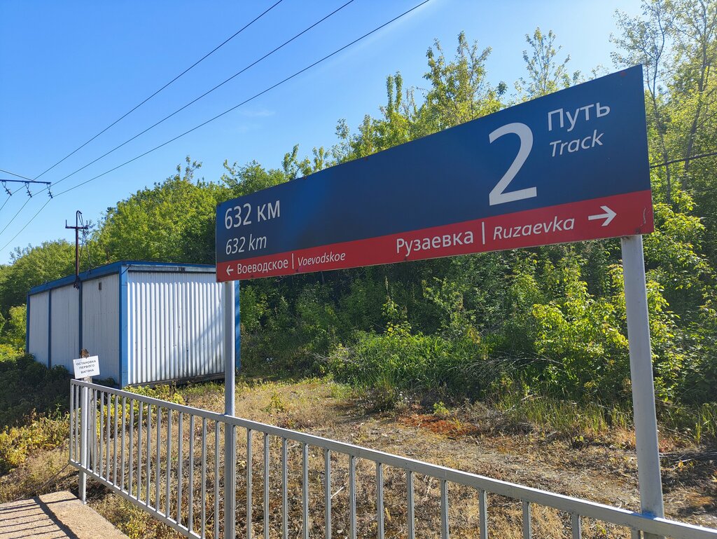 Tren istasyonu остановочный пункт Нечаевка, Mordovya, foto