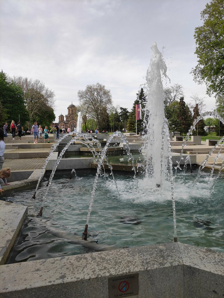 Kültür ve eğlence parkları Tašmajdan Park, Belgrad, foto