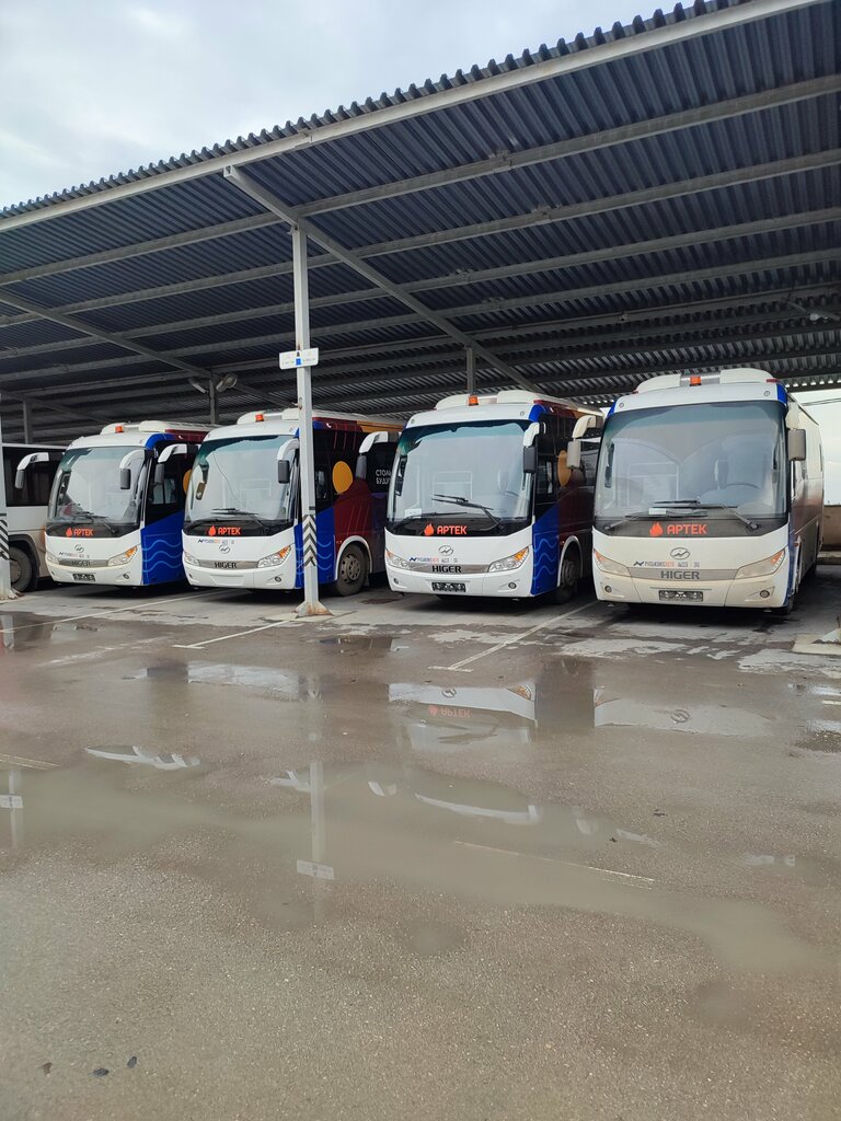 Otobüs park yerleri Автобаза МДЦ Артек, Kırım Cumhuriyeti, foto