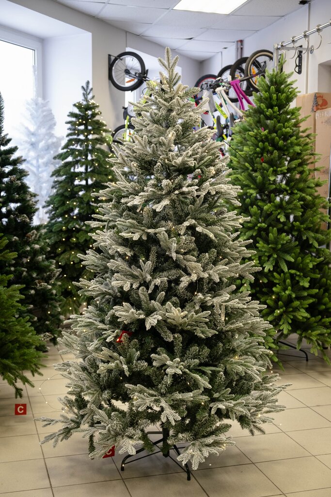 Yapay çam ağaçları ve süsleri Ёлкамаркет, Minsk, foto