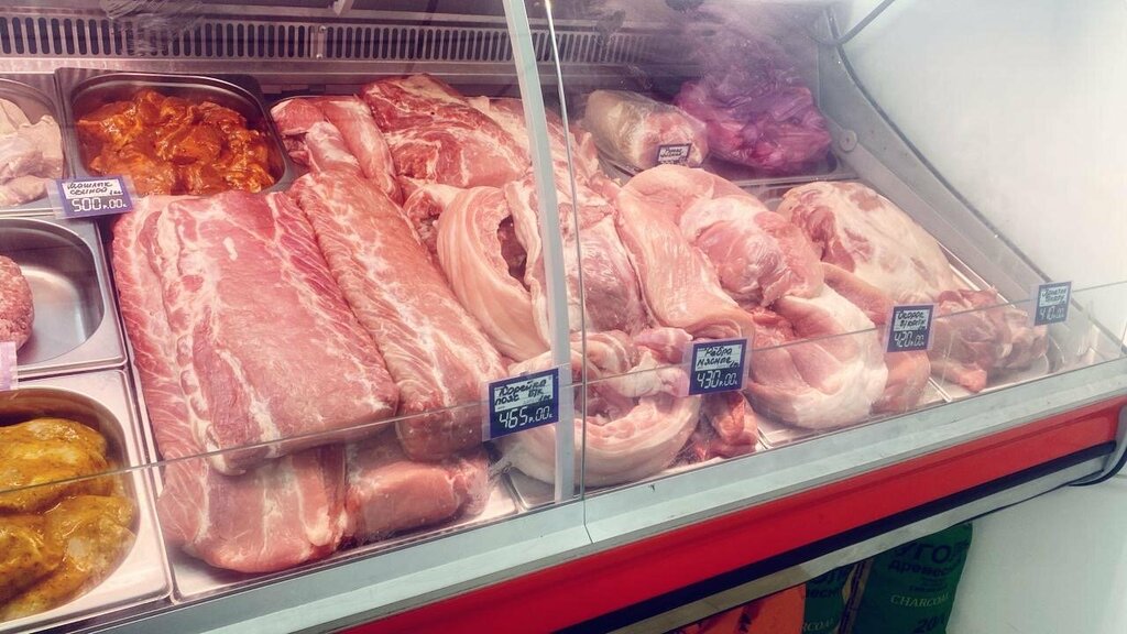 Kasap, şarküteri Мяско, Rostovskaya oblastı, foto