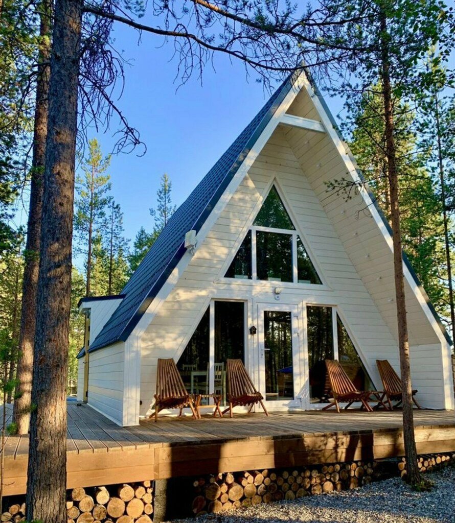 Konuk evi A-Frame Arctic Wood, Murmanskaya oblastı, foto