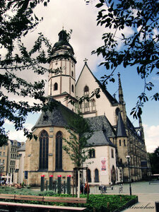 Thomaskirche (Saxony, Stadt Leipzig, Zentrum), protestan kilisesi  Leipzig'den