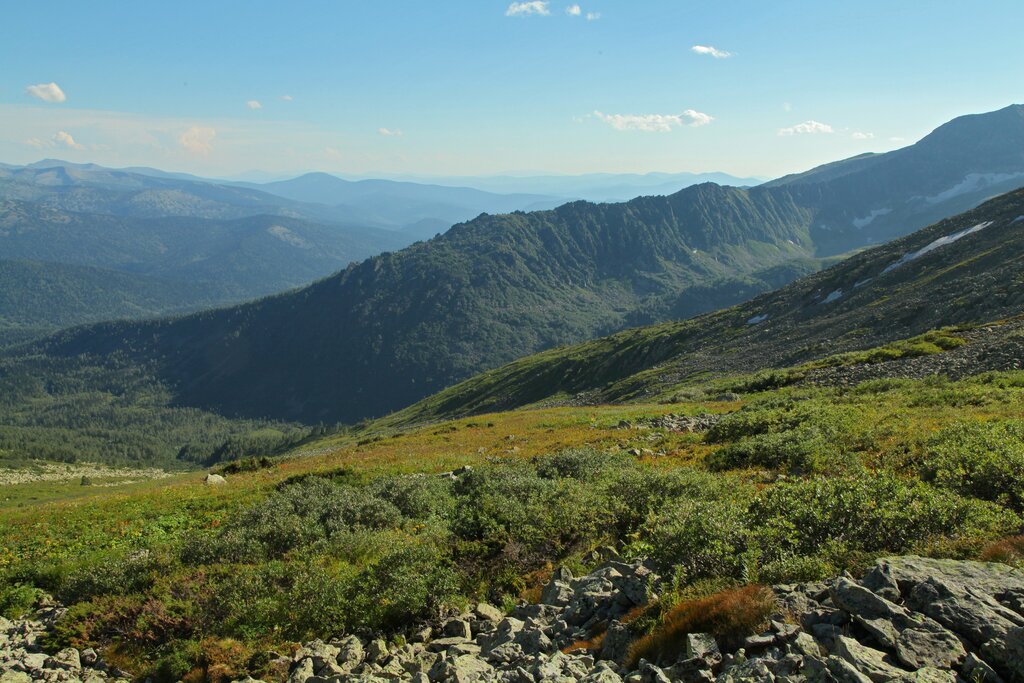 Dağ geçidi Озерный перевал, Hakasya, foto